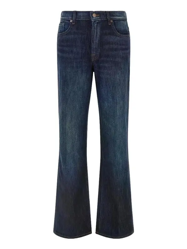 7 For All Mankind Stovepipe Flared-leg Jeans - Blue