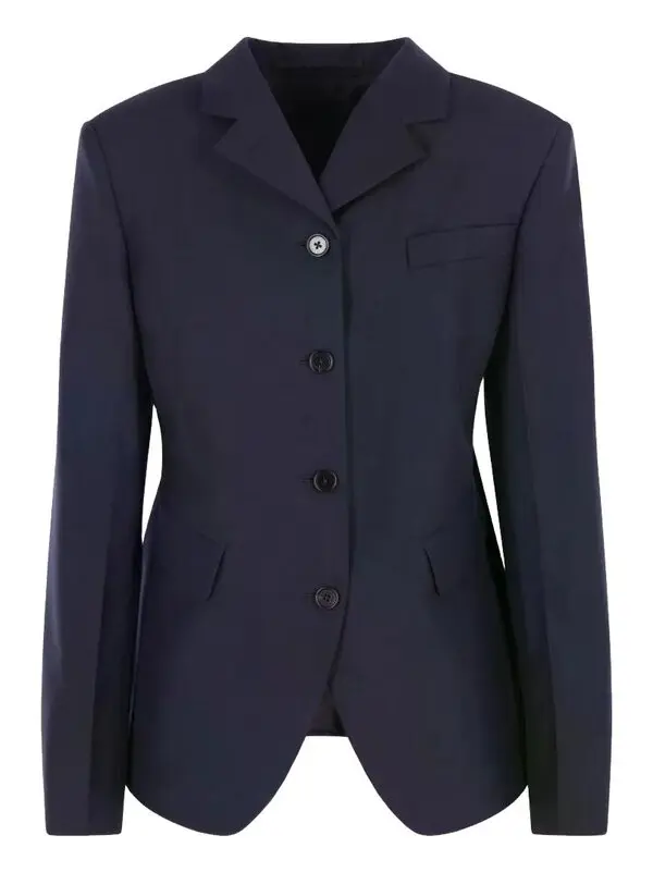JIL SANDER Single-breasted Jacket - Blue