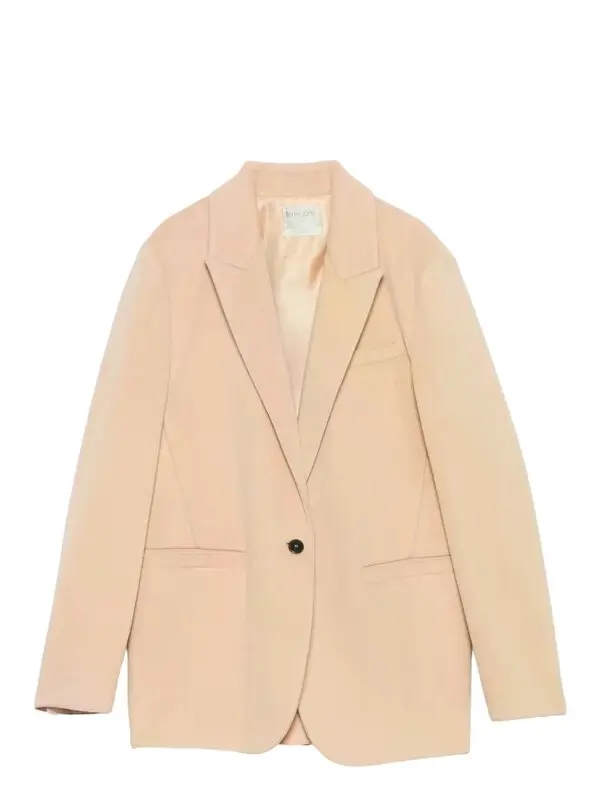 FORTE_FORTE Single-breasted Peak-lapels Blazer - Neutrals