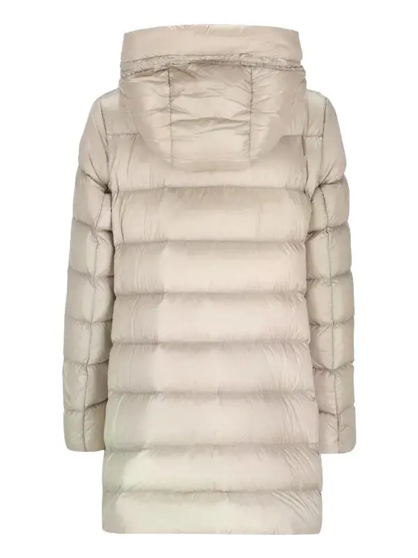 Moncler Suyenne Hooded Down Coat - Neutrals