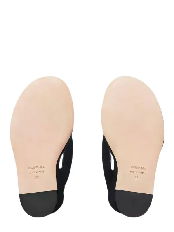 Balenciaga Wedge Thong Sandals - Black