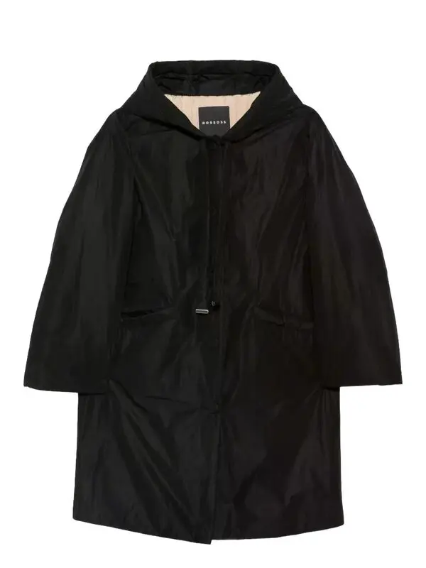 ROSSO 35 Hooded Button-fastening Jacket - Black