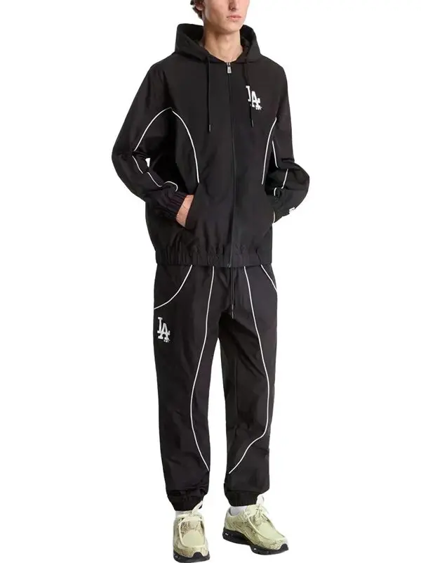 New Era X Los Angeles Dodgers Mlb Piped-trim Track Pants - Black