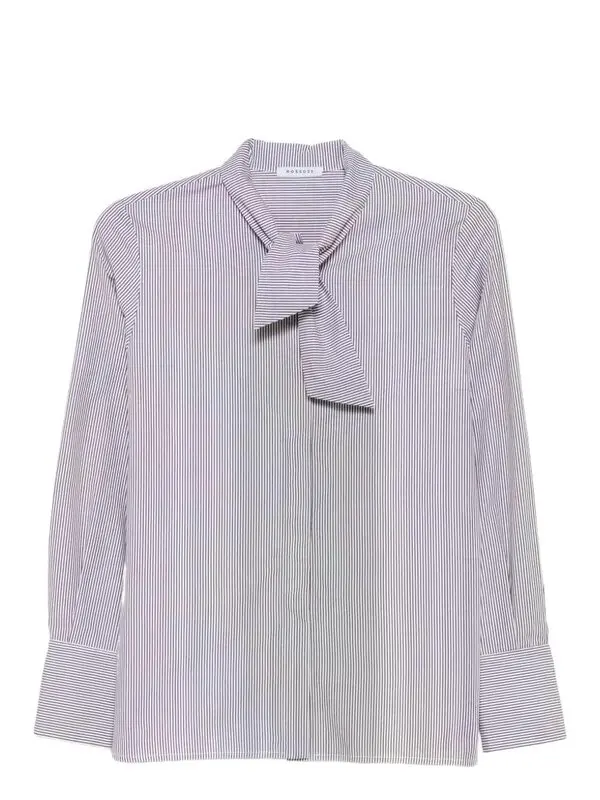 ROSSO 35 Striped Shirt - Brown