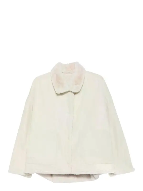 ROSSO 35 Faux-fur Collar Jacket - Neutrals