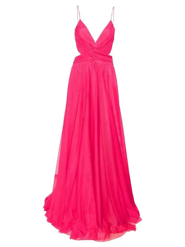 ALESSANDRO LEGORA Cut-out Ruched Maxi Dress - Pink