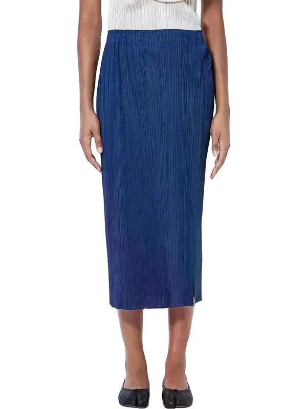 Issey Miyake Midi Skirt - Blue