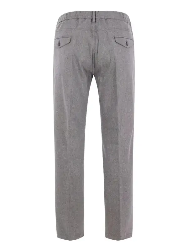 Eleventy Drawstring-waist Melange Trousers - Grey
