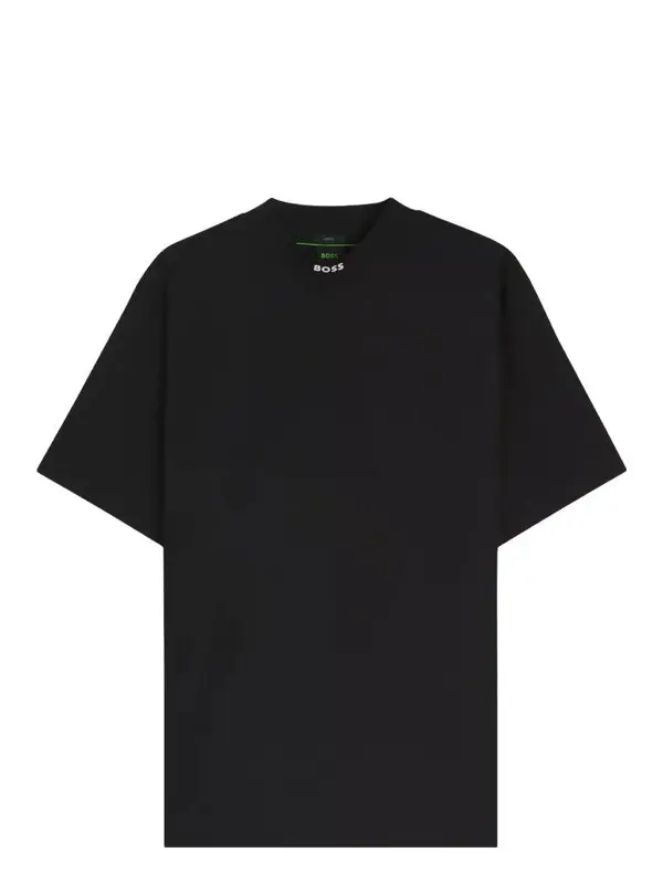 BOSS Logo-print High-neck T-shirt - Black