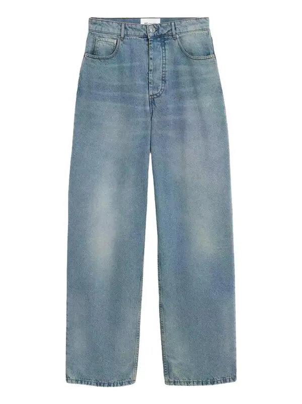 AMI Paris Baggy Fit Cotton Jeans - Blue