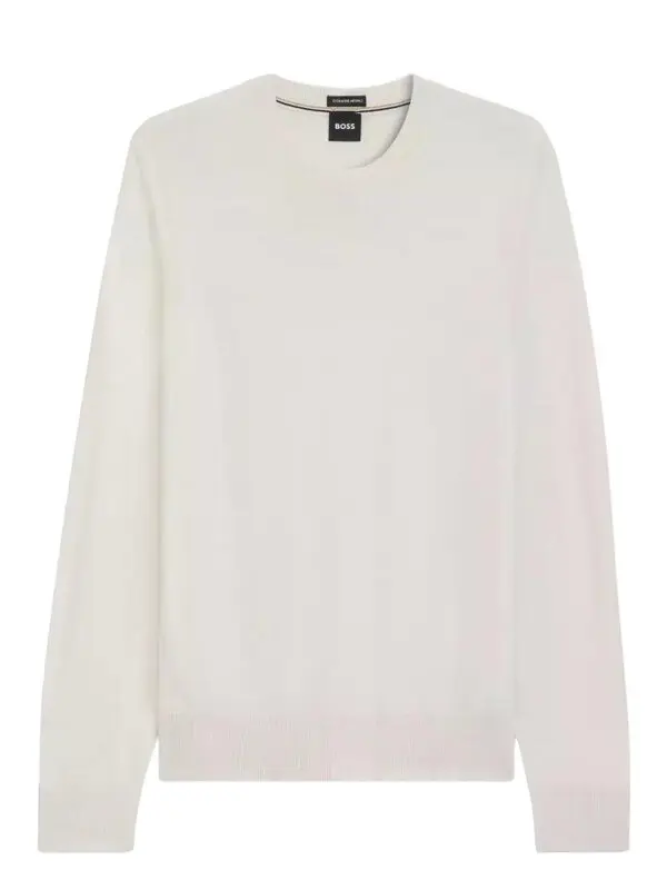 BOSS Wool Crew Neck Sweater - Neutrals