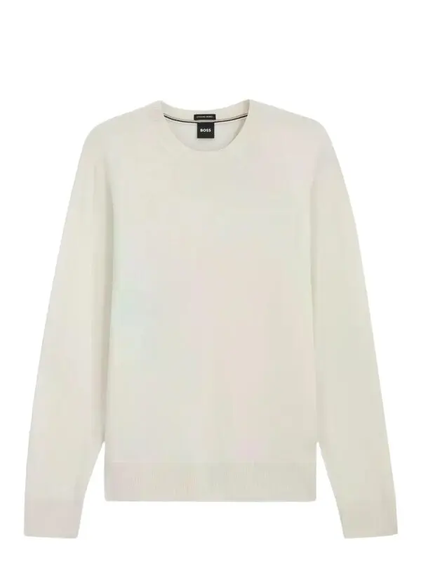 BOSS Wool Crew Neck Sweater - Neutrals
