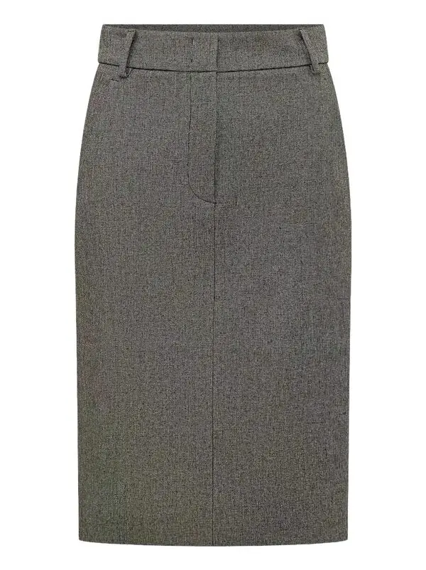 Andamane The Attico Xania Belt-loops Midi Skirt - Grey
