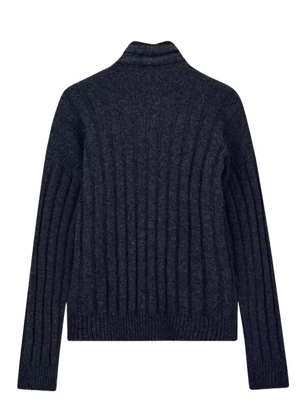 Giorgio Armani Regular Fit V-neck Sweater - Blue
