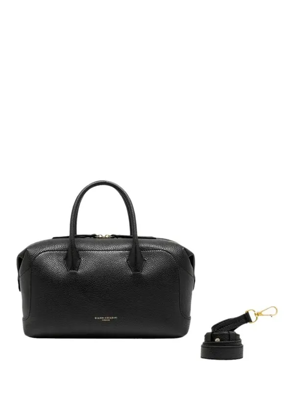 GIANNI CHIARINI Gemma Grained Leather Satchel - Black