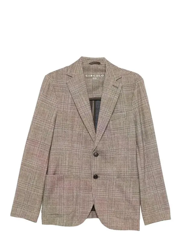 CIRCOLO 1901 Check-pattern Blazer - Brown