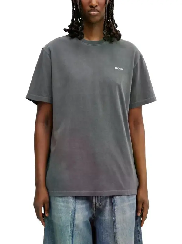 Coperni Cotton Boxy T-shirt With Logo Detail - Grey