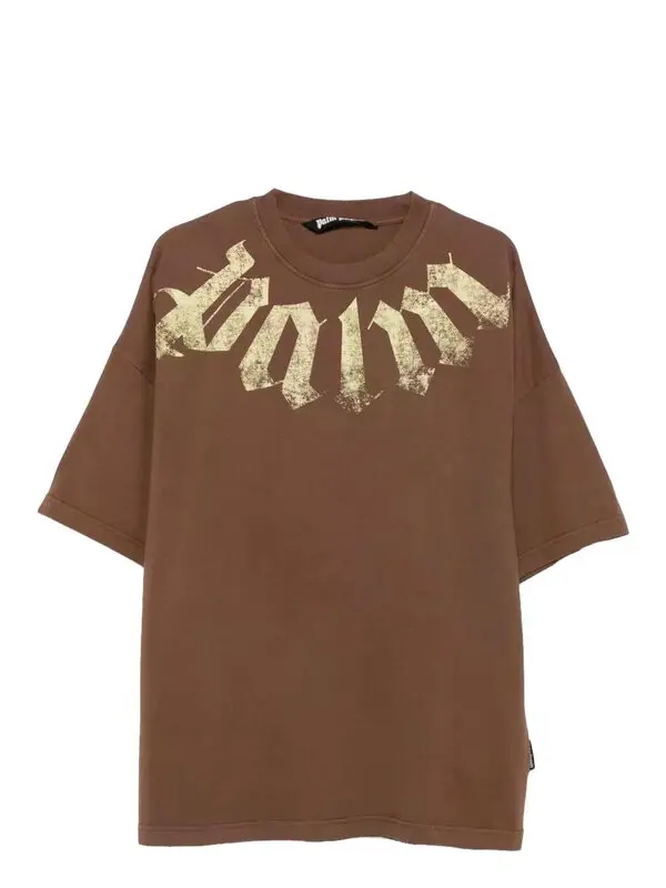 Palm Angels Logo-print T-shirt - Brown