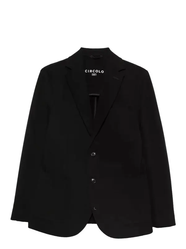 CIRCOLO 1901 Single-breasted Notch-lapel Blazer - Black