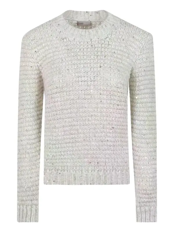 Herno Sequin-embellished Chunky Knit Sweater - Neutrals