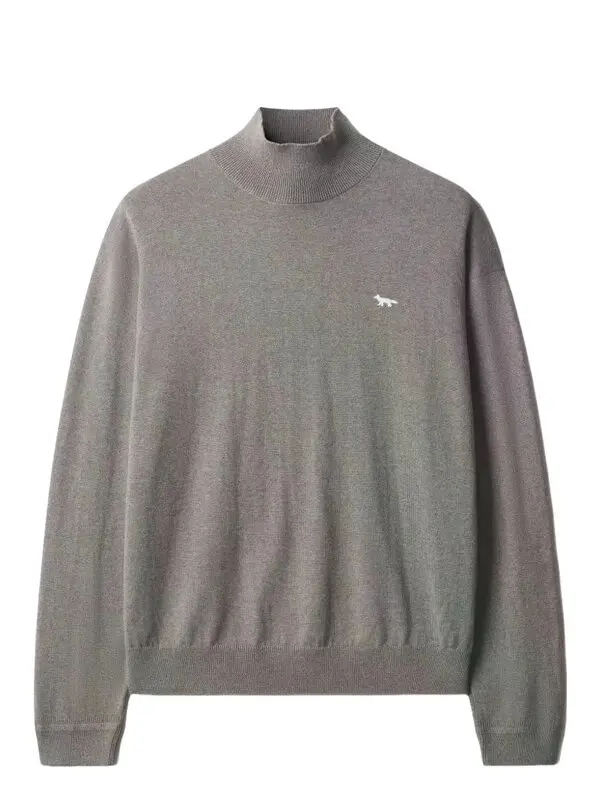 Maison Kitsuné Profile Fox High-neck Sweater - Grey