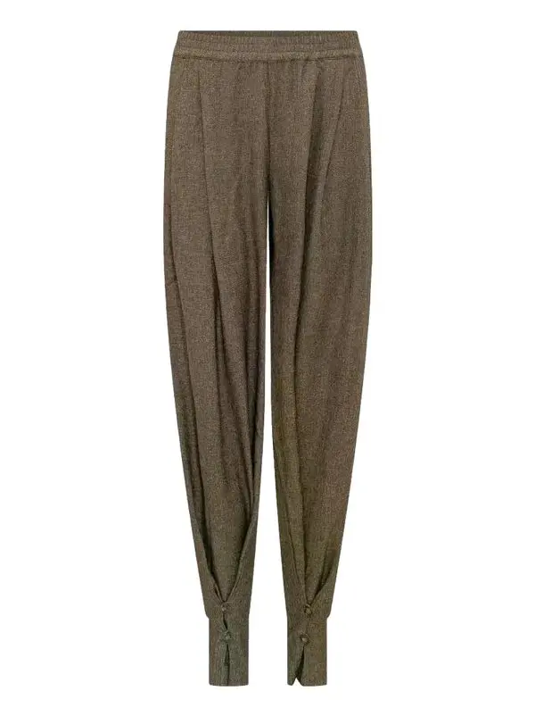Andamane Renee Button-cuff Tapered Trousers - Brown