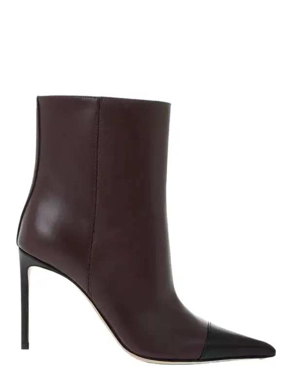 FRANCESCO RUSSO Contrast-toe Ankle Boots - Red