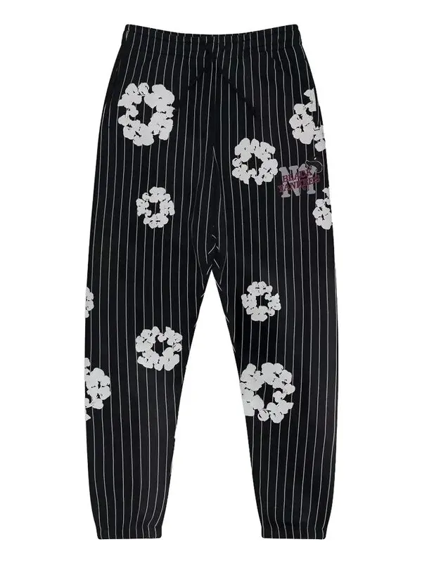 DENIM TEARS Yankees Cotton Wreath Track Pants - Black