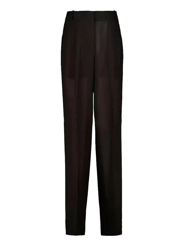 TOM FORD Wide-leg Pleated Wool Trousers - Brown