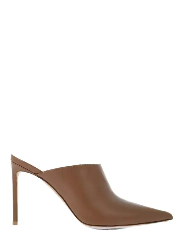 FRANCESCO RUSSO Pointed-toe Stiletto Mules - Brown