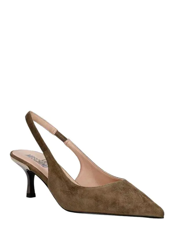Moschino Pointed-toe Slingback Pumps - Brown