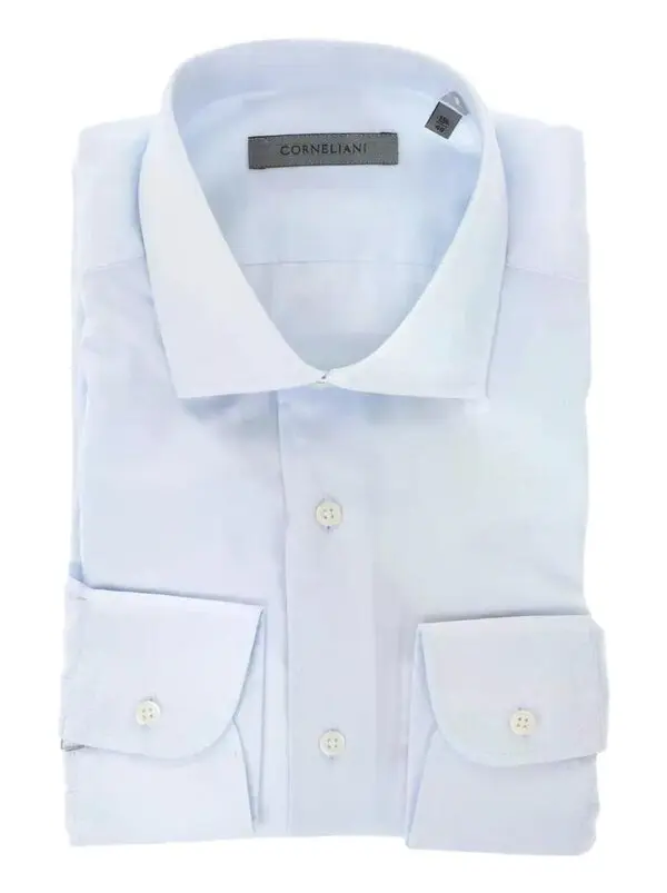 Corneliani French-collar Poplin Shirt - Blue