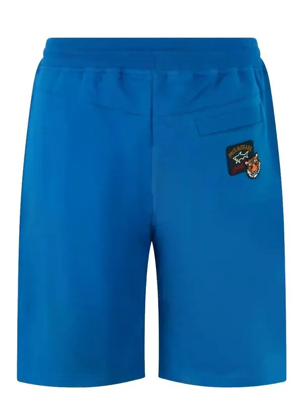 Paul & Shark Logo-print Drawstring-waist Shorts - Blue