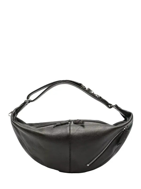 LEMAIRE Mini Quiver Clip Bag In Grained Buffalo Leather - Brown