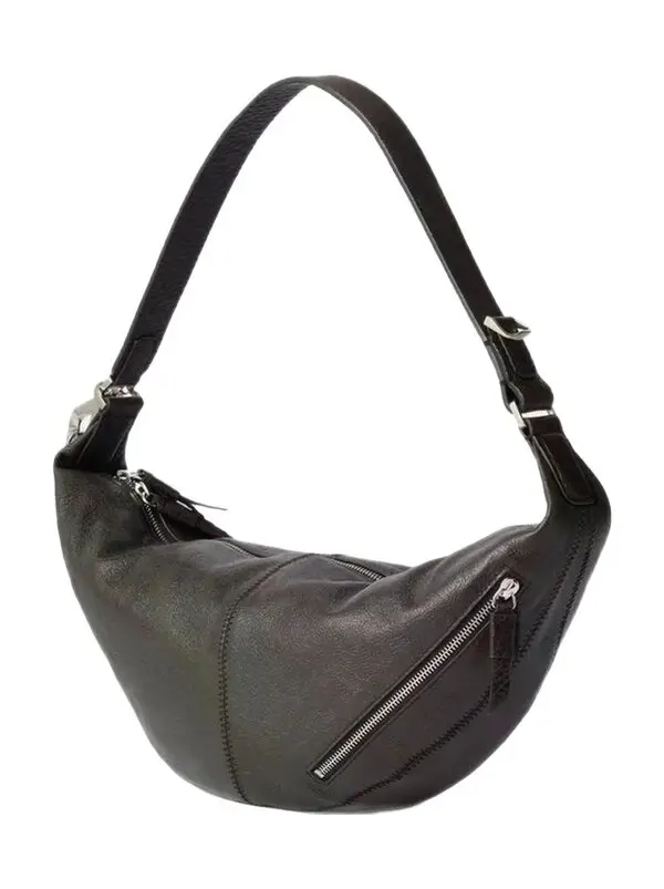 LEMAIRE Mini Quiver Clip Bag In Grained Buffalo Leather - Brown