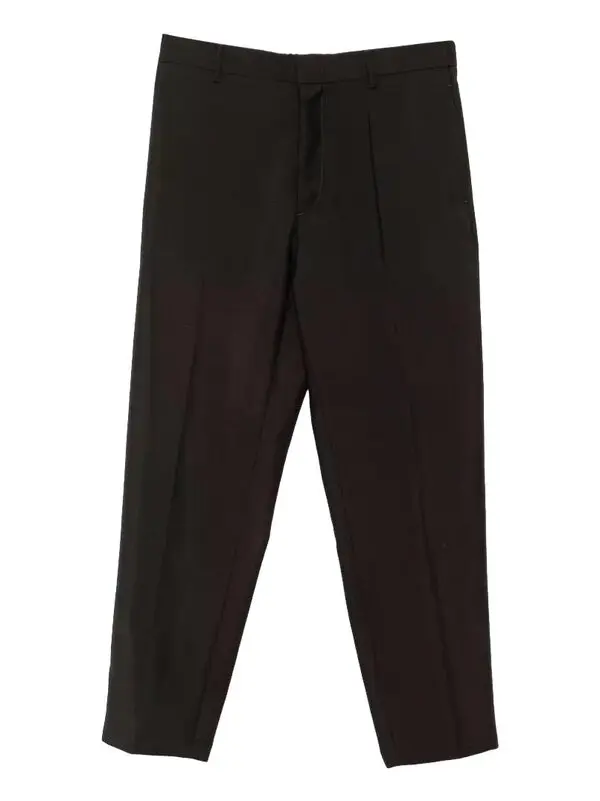 JIL SANDER Pressed Crease Tailored Trousers - Black