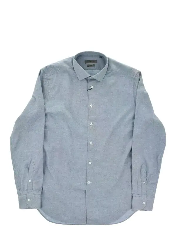 Corneliani Italian-collar Slim-fit Shirt - Blue
