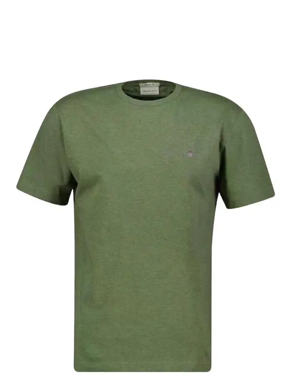 Gant Logo-embroidered Crew-neck T-shirt - Green