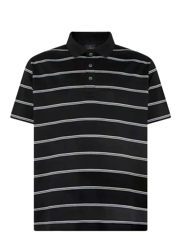Paul & Shark Striped Short-sleeve Polo Shirt - Black