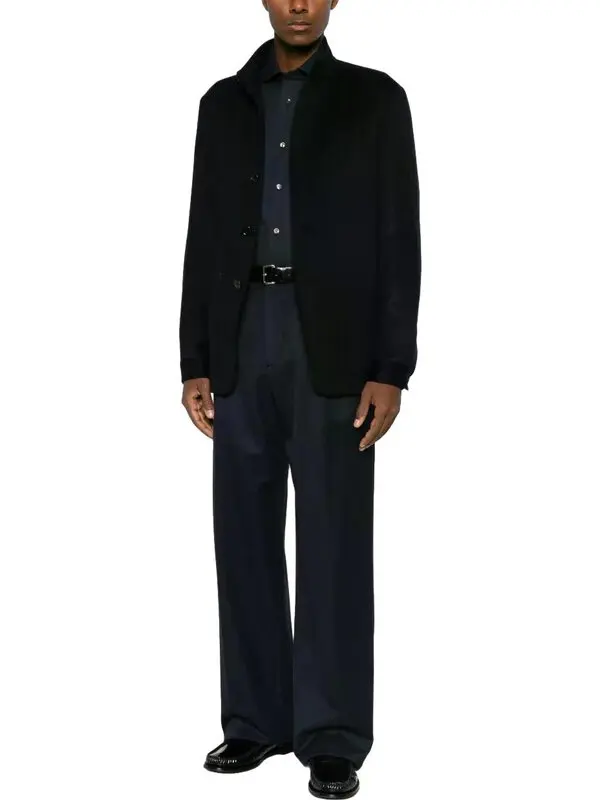 Zegna Long-sleeve Button-down Shirt - Blue