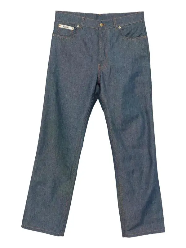 Moschino Patch Straight Leg Jeans - Blue