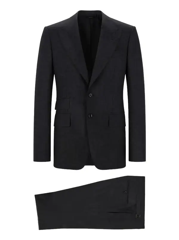 TOM FORD Peak-lapel Single-breasted Suit - Grey