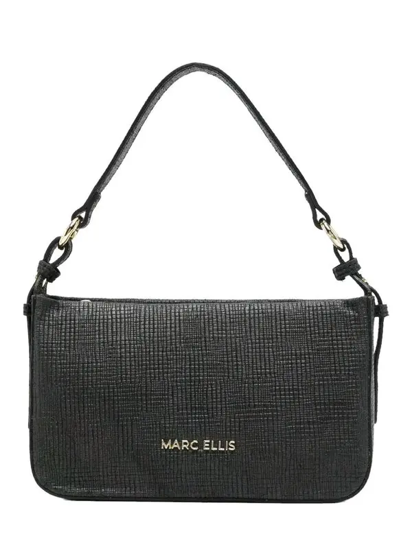 MARC ELLIS Cleo Textured-finish Shoulder Bag - Black