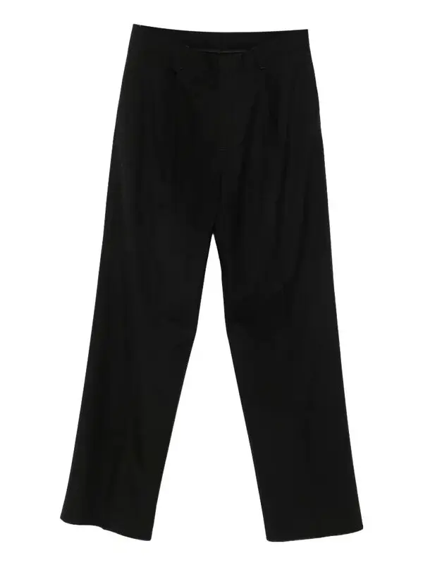 LARDINI Pleated Wide-leg Trousers - Black