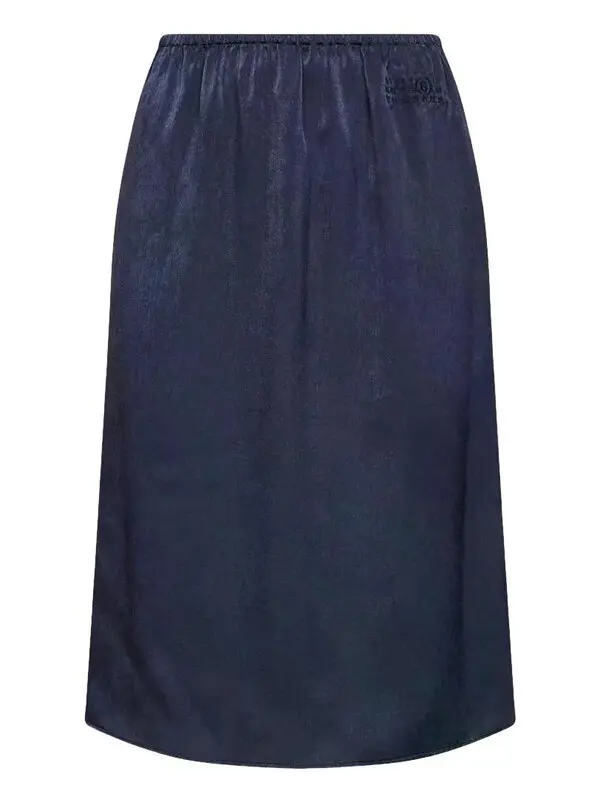 MAISON MARGIELA Embroidered Logo Twisted Skirt - Blue