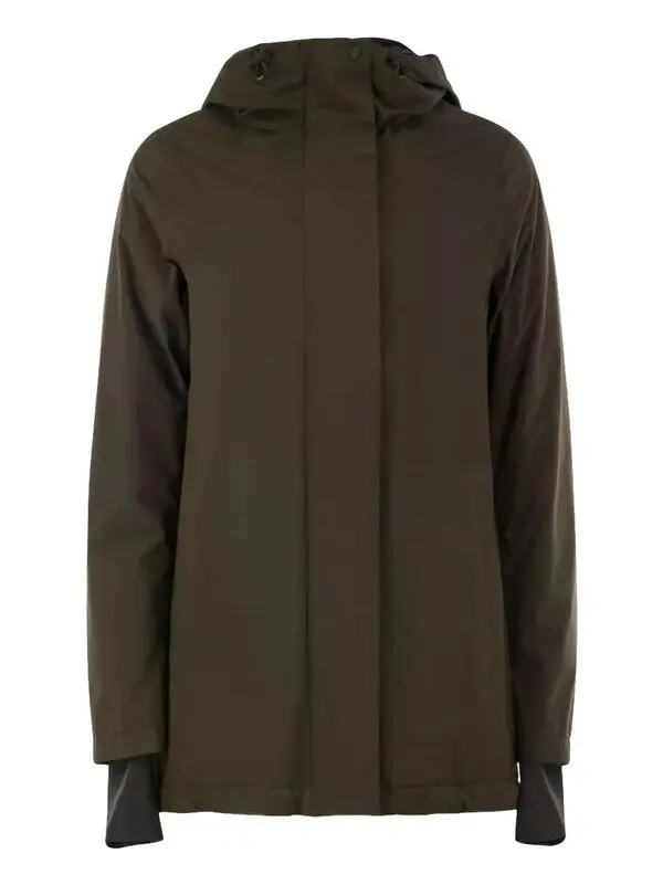 Herno A-shape 2-layers Hooded Jacket - Brown