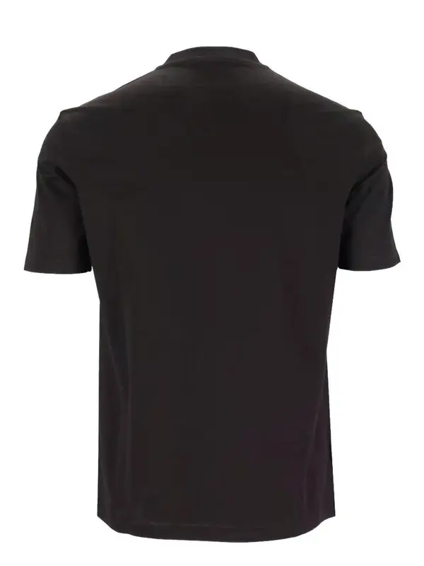 Emporio Armani Logo-embroidered T-shirt - Black