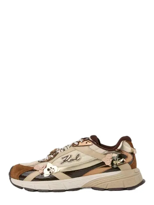 Karl Lagerfeld Orion Floral-trim Sneakers - Neutrals