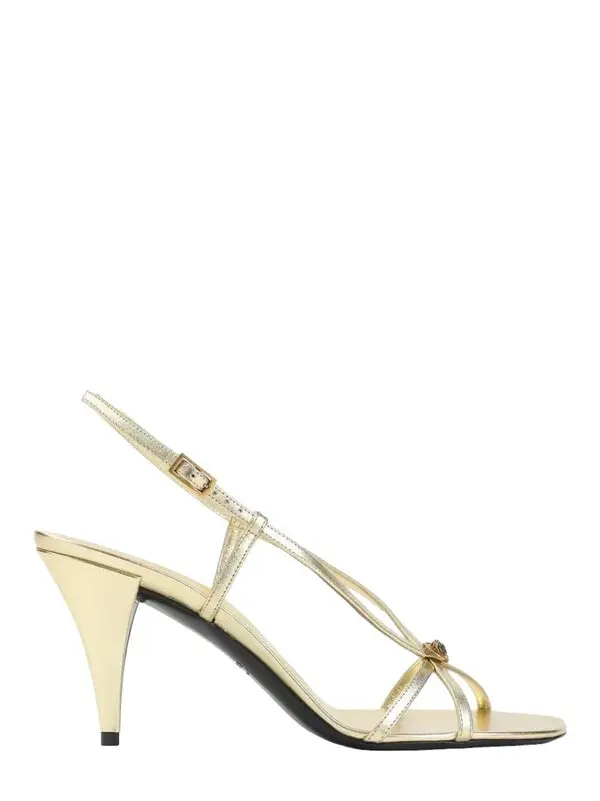 Versace Medusa '95 Metallic Leather Slingback Sandals - Gold