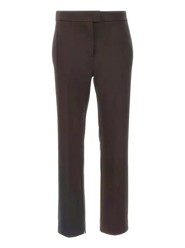 KAOS Straight-leg Slit-hem Trousers - Brown